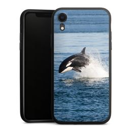 DeinDesign iPhone Xr Handy Premium Silikon H&uuml;lle Handyh&uuml;lle schwarz Case Orca Ocean Wale Silikon Premium Case