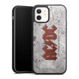 DeinDesign iPhone 12 Handy Gallery Case Handyh&uuml;lle 9H Geh&auml;rtetes Glas R&uuml;ckseite H&uuml;lle Logo Acdc Merchandise Gallery Case