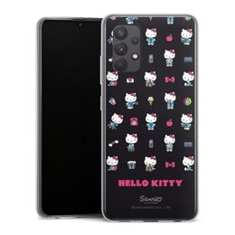 DeinDesign Galaxy A32 4G Handy Silikon H&uuml;lle Case transparent Handyh&uuml;lle Kindheit Merchandise Hello Kitty Silikon Case