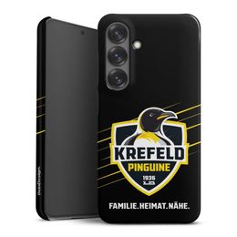 DeinDesign Galaxy S25 Handy Premium Case Smartphone Handyh&uuml;lle Schutzh&uuml;lle gl&auml;nzend Sports Krefeld Pinguine Ice Hockey Premium Case