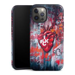 DeinDesign iPhone 12 Pro Max Handy Panzer Handyh&uuml;lle robuste Outdoor H&uuml;lle Schutzh&uuml;lle gl&auml;nzend 1. Fc Kaiserslautern 1. Fck Heart Tough Case