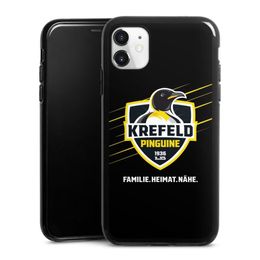 DeinDesign iPhone 11 Handy Silikon H&uuml;lle Case schwarz Handyh&uuml;lle Sports Krefeld Pinguine Ice Hockey