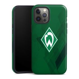 DeinDesign iPhone 12 Pro Max Handy Panzer Handyh&uuml;lle robuste Outdoor H&uuml;lle Schutzh&uuml;lle gl&auml;nzend Sv Werder Bremen Official Licensed Product Coat Of Arms Tough 