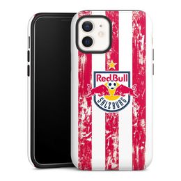 DeinDesign iPhone 12 Handy Panzer Handyh&uuml;lle robuste Outdoor H&uuml;lle Schutzh&uuml;lle matt Stripes Fc Red Bull Salzburg Official Licensed Product Tough Case