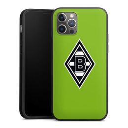 DeinDesign iPhone 12 Pro Handy Premium Silikon H&uuml;lle Handyh&uuml;lle schwarz Case Borussia M&ouml;nchengladbach Soccer Gladbach Silikon Premium Case
