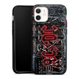 DeinDesign iPhone 12 Handy Silikon H&uuml;lle Case schwarz Handyh&uuml;lle Merchandise Acdc Official Licensed Product