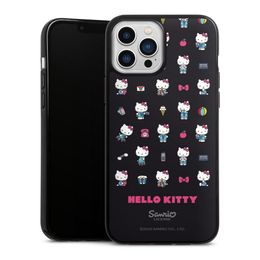 DeinDesign iPhone 13 Pro Max Handy Silikon H&uuml;lle Case schwarz Handyh&uuml;lle Kindheit Merchandise Hello Kitty