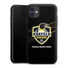 DeinDesign iPhone 11 Handy Premium Silikon H&uuml;lle Handyh&uuml;lle schwarz Case Sports Krefeld Pinguine Ice Hockey Silikon Premium Case