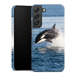 DeinDesign Galaxy S22 Handy Premium Case Smartphone Handyh&uuml;lle Schutzh&uuml;lle gl&auml;nzend Orca Ocean Wale Premium Case
