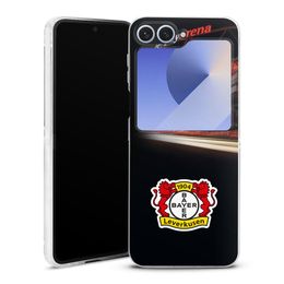 DeinDesign Galaxy Z Flip 6 Handy Hard Case Schutzh&uuml;lle transparent Smartphone Handy H&uuml;lle Bayer 04 Leverkusen Stadium Official Licensed Product Hard Case