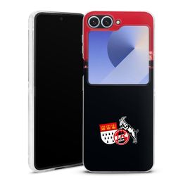 DeinDesign Galaxy Z Flip 6 Handy Hard Case Schutzh&uuml;lle transparent Smartphone Handy H&uuml;lle Official Licensed Product 1. Fc K&ouml;ln Skyline Hard Case