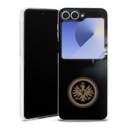 DeinDesign Galaxy Z Flip 7 FE Handy Hard Case Schutzh&uuml;lle transparent Smartphone Handy H&uuml;lle Official Licensed Product Eintracht Frankfurt Eagle Hard Case