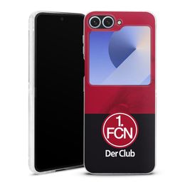 DeinDesign Galaxy Z Flip 6 Handy Hard Case Schutzh&uuml;lle transparent Smartphone Handy H&uuml;lle Official Licensed Product Der Club 1. Fc N&uuml;rnberg Hard Case