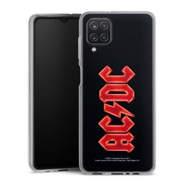 DeinDesign Galaxy A12 Handy Silikon H&uuml;lle Case transparent Handyh&uuml;lle Official Licensed Product Acdc Logo Silikon Case