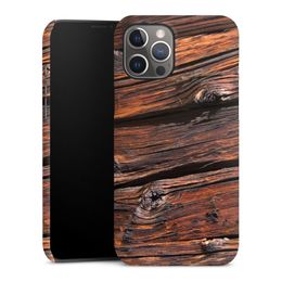 DeinDesign iPhone 12 Pro Max Handy Premium Case Smartphone Handyh&uuml;lle Schutzh&uuml;lle matt Beams Wood Wooden Look Premium Case