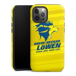 DeinDesign iPhone 12 Pro Max Handy Panzer Handyh&uuml;lle robuste Outdoor H&uuml;lle Schutzh&uuml;lle gl&auml;nzend Official Licensed Product Rhein-Neckar-L&ouml;wen Rnl Tough Case