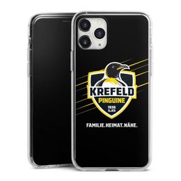 DeinDesign iPhone 11 Pro Max Handy Silikon H&uuml;lle Case transparent Handyh&uuml;lle Sports Krefeld Pinguine Ice Hockey Silikon Case