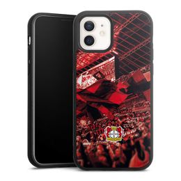 DeinDesign iPhone 12 Handy Gallery Case Handyh&uuml;lle 9H Geh&auml;rtetes Glas R&uuml;ckseite H&uuml;lle Merchandise Bayer 04 Leverkusen Official Licensed Product Gallery Case