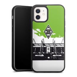 DeinDesign iPhone 12 Handy Gallery Case Handyh&uuml;lle 9H Geh&auml;rtetes Glas R&uuml;ckseite H&uuml;lle Borussia M&ouml;nchengladbach Merchandise Stadium Gallery Case