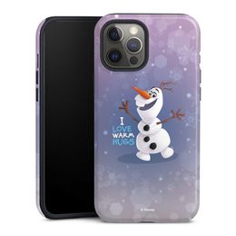 DeinDesign iPhone 12 Pro Max Handy Panzer Handyh&uuml;lle robuste Outdoor H&uuml;lle Schutzh&uuml;lle gl&auml;nzend Frozen Olaf Official Licensed Product Frozen Tough Case