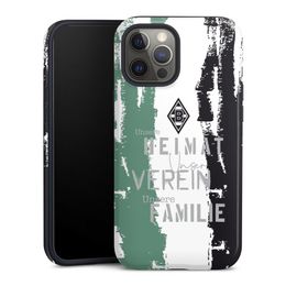 DeinDesign iPhone 12 Pro Max Handy Panzer Handyh&uuml;lle robuste Outdoor H&uuml;lle Schutzh&uuml;lle gl&auml;nzend Official Licensed Product Borussia M&ouml;nchengladbach Statement 
