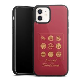 DeinDesign iPhone 12 Handy Gallery Case Handyh&uuml;lle 9H Geh&auml;rtetes Glas R&uuml;ckseite H&uuml;lle Fcb 125 Jahre Fc Bayern M&uuml;nchen Merchandise Gallery Case