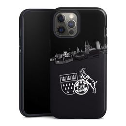 DeinDesign iPhone 12 Pro Max Handy Panzer Handyh&uuml;lle robuste Outdoor H&uuml;lle Schutzh&uuml;lle gl&auml;nzend Skyline Official Licensed Product 1. Fc K&ouml;ln Tough Case