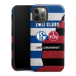 DeinDesign iPhone 12 Pro Max Handy Panzer Handyh&uuml;lle robuste Outdoor H&uuml;lle Schutzh&uuml;lle gl&auml;nzend 1. Fc N&uuml;rnberg Friendship Fc Schalke 04 Tough Case