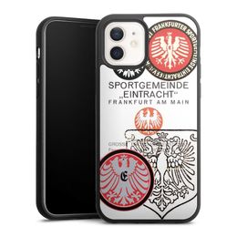 DeinDesign iPhone 12 Handy Gallery Case Handyh&uuml;lle 9H Geh&auml;rtetes Glas R&uuml;ckseite H&uuml;lle Retro Eintracht Frankfurt Official Licensed Product Gallery Case