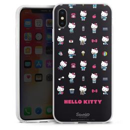 DeinDesign iPhone Xs Max Handy Silikon H&uuml;lle Case transparent Handyh&uuml;lle Kindheit Merchandise Hello Kitty Silikon Case