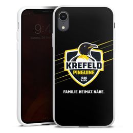 DeinDesign iPhone Xr Handy Silikon H&uuml;lle Case wei&szlig; Handyh&uuml;lle Sports Krefeld Pinguine Ice Hockey Silikon Case