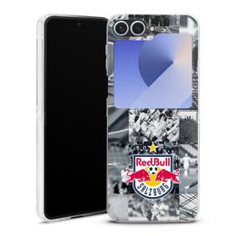 DeinDesign Galaxy Z Flip 6 Handy Hard Case Schutzh&uuml;lle transparent Smartphone Handy H&uuml;lle Red Bull Fc Red Bull Salzburg Salzburg Hard Case