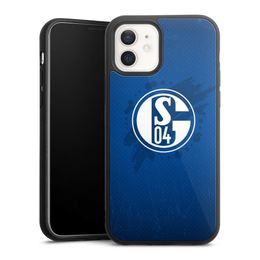 DeinDesign iPhone 12 Handy Gallery Case Handyh&uuml;lle 9H Geh&auml;rtetes Glas R&uuml;ckseite H&uuml;lle Official Licensed Product Fc Schalke 04 Schalke 04 Gallery Case
