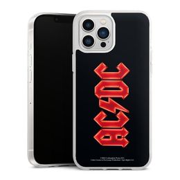 DeinDesign iPhone 13 Pro Max Handy Silikon H&uuml;lle Case transparent Handyh&uuml;lle Official Licensed Product Acdc Logo Silikon Case