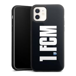 DeinDesign iPhone 12 Handy Gallery Case Handyh&uuml;lle 9H Geh&auml;rtetes Glas R&uuml;ckseite H&uuml;lle 1. Fcm 1. Fc Magdeburg Official Licensed Product Gallery Case