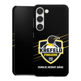 DeinDesign Galaxy S23 Handy Premium Case Smartphone Handyh&uuml;lle Schutzh&uuml;lle matt Sports Krefeld Pinguine Ice Hockey Premium Case