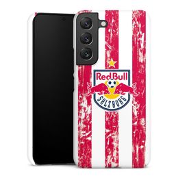 DeinDesign Galaxy S22 Handy Premium Case Smartphone Handyh&uuml;lle Schutzh&uuml;lle matt Stripes Fc Red Bull Salzburg Official Licensed Product Premium Case