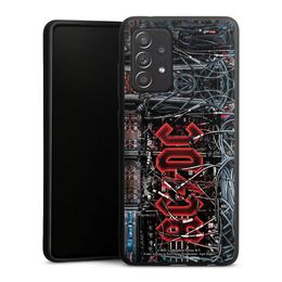 DeinDesign Galaxy A52s 5G Handy Premium Silikon H&uuml;lle Handyh&uuml;lle schwarz Case Merchandise Acdc Official Licensed Product Silikon Premium Case