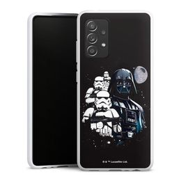 DeinDesign Galaxy A52s 5G Handy Silikon H&uuml;lle Case wei&szlig; Handyh&uuml;lle Star Wars Weltall Movie Silikon Case