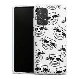DeinDesign Galaxy A52s 5G Handy Silikon H&uuml;lle Case wei&szlig; Handyh&uuml;lle Muster Rb Leipzig Transparent Silikon Case