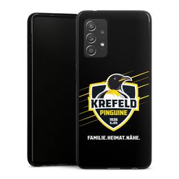 DeinDesign Galaxy A52s 5G Handy Silikon H&uuml;lle Case schwarz Handyh&uuml;lle Sports Krefeld Pinguine Ice Hockey