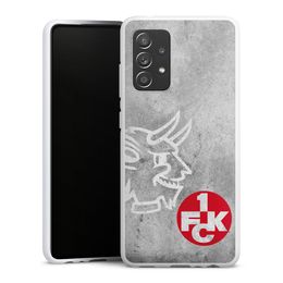 DeinDesign Galaxy A52s 5G Handy Silikon H&uuml;lle Case wei&szlig; Handyh&uuml;lle Devil 1. Fc Kaiserslautern 1. Fck Silikon Case