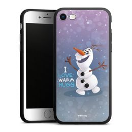 DeinDesign iPhone SE (2022) Handy Premium Silikon H&uuml;lle Handyh&uuml;lle schwarz Case Official Licensed Product Frozen Olaf Frozen Silikon Premium Case