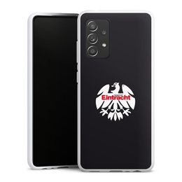 DeinDesign Galaxy A52s 5G Handy Silikon H&uuml;lle Case wei&szlig; Handyh&uuml;lle Eagle Logo Retro Silikon Case