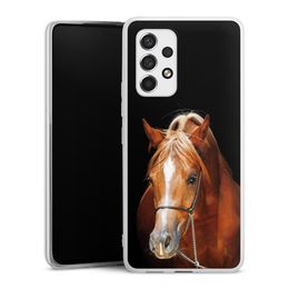 DeinDesign Galaxy A53 5G Handy Silikon H&uuml;lle Case transparent Handyh&uuml;lle Horse Hobby Mare Silikon Case