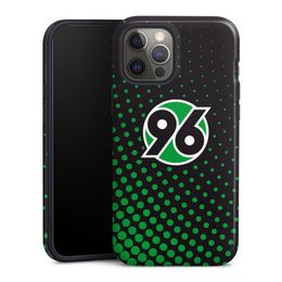 DeinDesign iPhone 12 Pro Max Handy Panzer Handyh&uuml;lle robuste Outdoor H&uuml;lle Schutzh&uuml;lle gl&auml;nzend Hannover 96 Logo Muster Tough Case