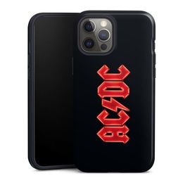 DeinDesign iPhone 12 Pro Max Handy Panzer Handyh&uuml;lle robuste Outdoor H&uuml;lle Schutzh&uuml;lle gl&auml;nzend Official Licensed Product Acdc Logo Tough Case