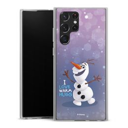 DeinDesign Galaxy S22 Ultra Handy Silikon H&uuml;lle Case transparent Handyh&uuml;lle Frozen Olaf Official Licensed Product Frozen Silikon Case