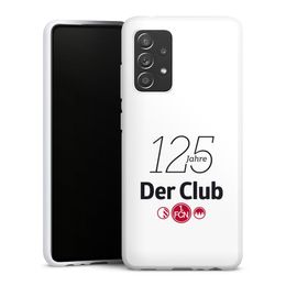 DeinDesign Galaxy A52s 5G Handy Silikon H&uuml;lle Case wei&szlig; Handyh&uuml;lle 1. Fc N&uuml;rnberg 125 Jahre 1. Fcn Silikon Case
