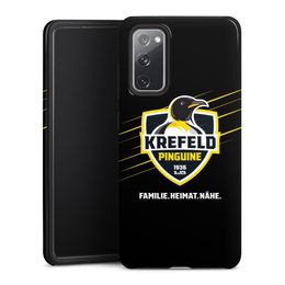 DeinDesign Galaxy S20 FE 5G Handy Panzer Handyh&uuml;lle robuste Outdoor H&uuml;lle Schutzh&uuml;lle gl&auml;nzend Sports Krefeld Pinguine Ice Hockey Tough Case
